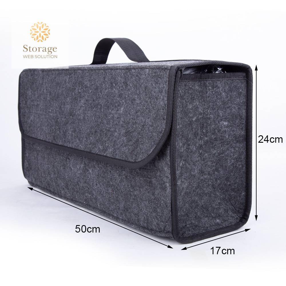 Foldable Felt Car Trunk Organizer - Storage Web Solution